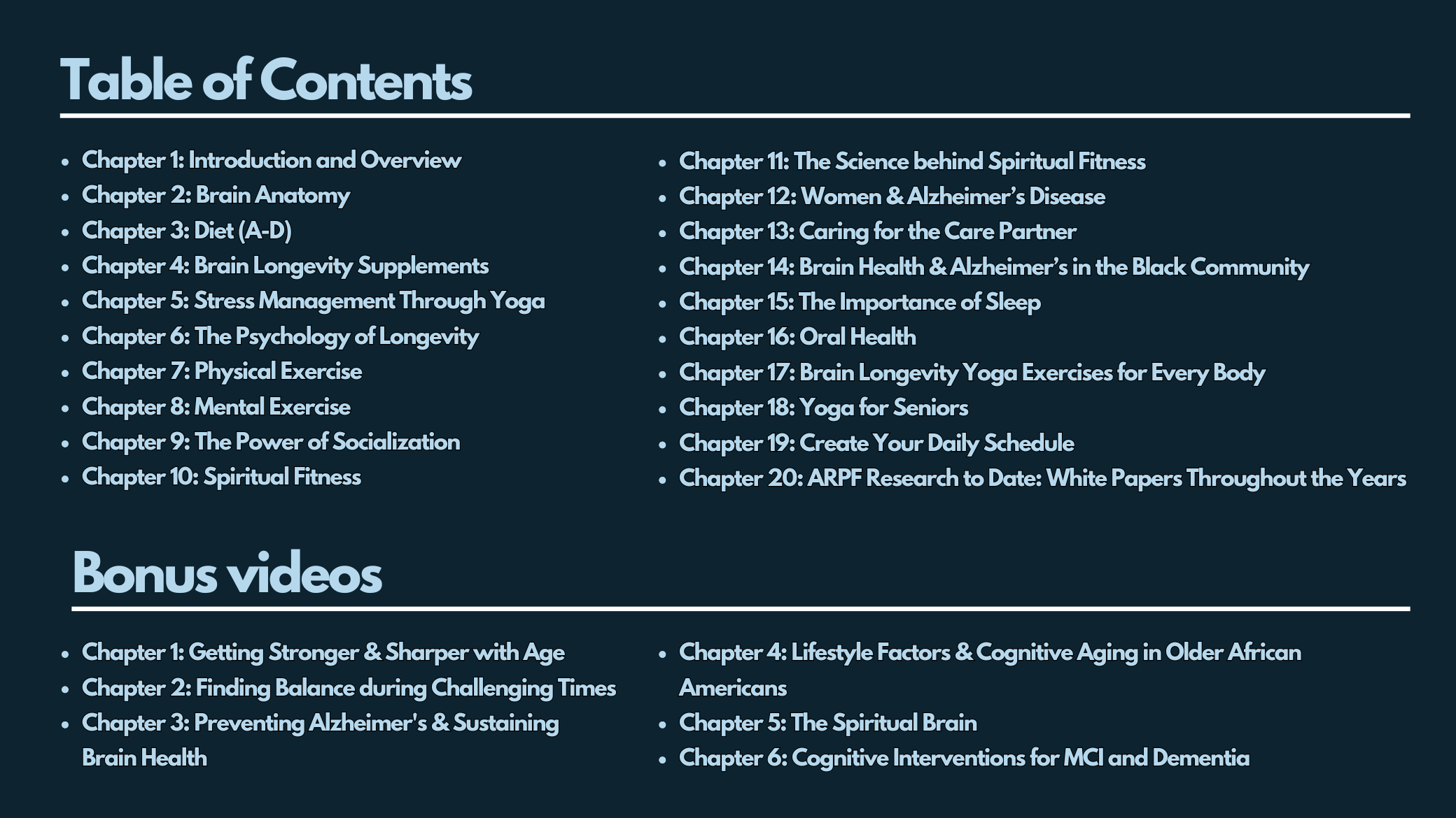 Brain Longevity Therapy Training